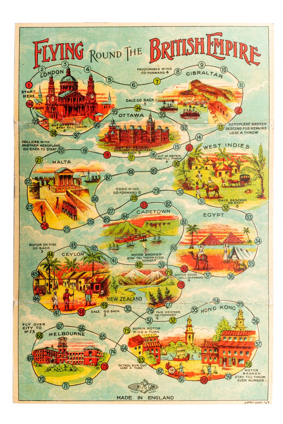 Flying Round the British Empire Board Game | Museum of the Highlands