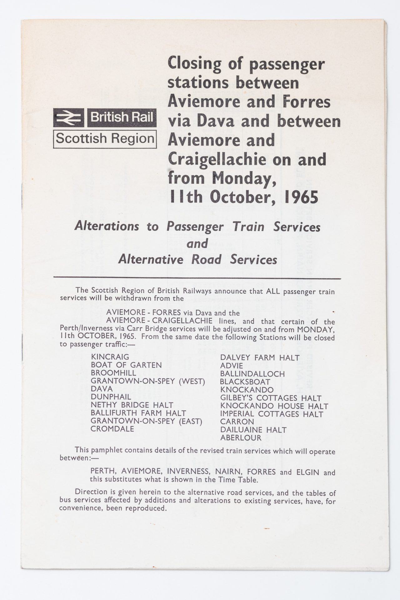 Train Closure Notice | Museum of the Highlands